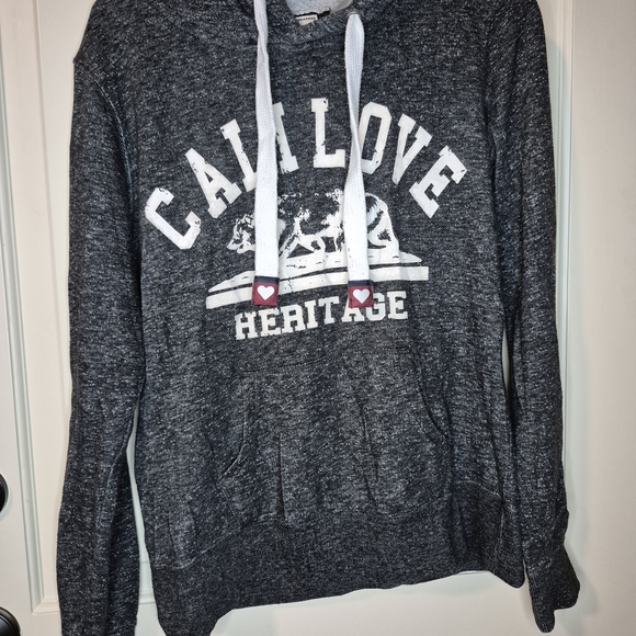 Reflex | Tops | Reflex Charcoal Knit Hoodie Cali Love 58325 | Poshmark
